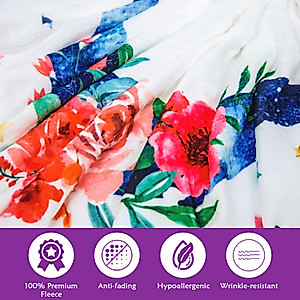 Jamie&Jayden Baby Monthly Milestone Blanket for Baby Girl, Photo Blanket for Newborn and Baby Pictures. Includes Headband, Wreath and Frame 60”x40