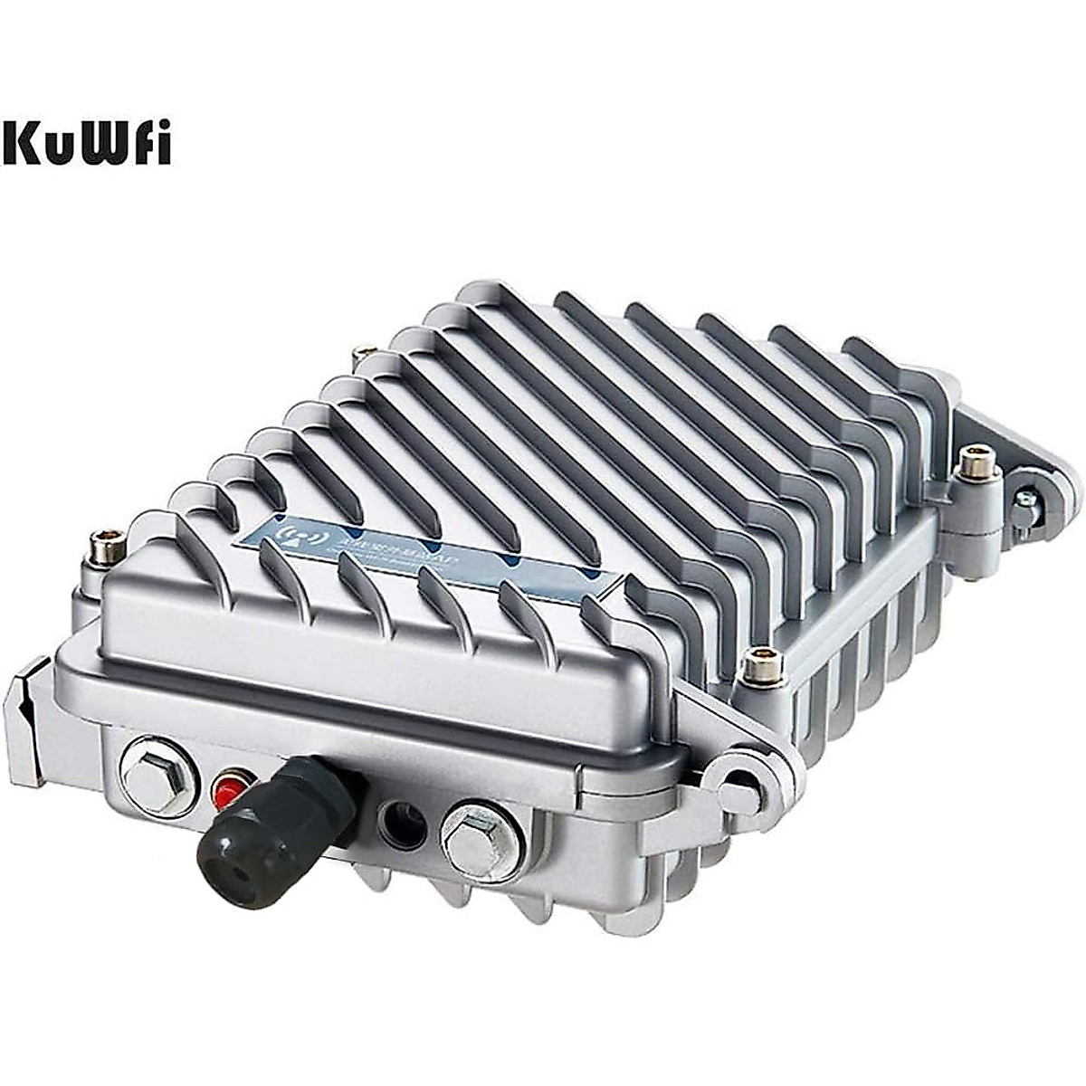 KuWFi Outdoor WiFi Access Point, High Performance 2.4G 300Mbps Waterproof Outdoor Base Station with 2 Antennas Support Wireless AP/WiFi Repeater