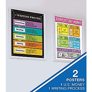 Carson Dellosa 3rd Grade Homeschool Learning Kit—Spectrum Reading and Math Workbooks, Cursive Handwriting Workbook, Division and Multiplication Flash Cards, Posters, and STEM Activities (8 pc)