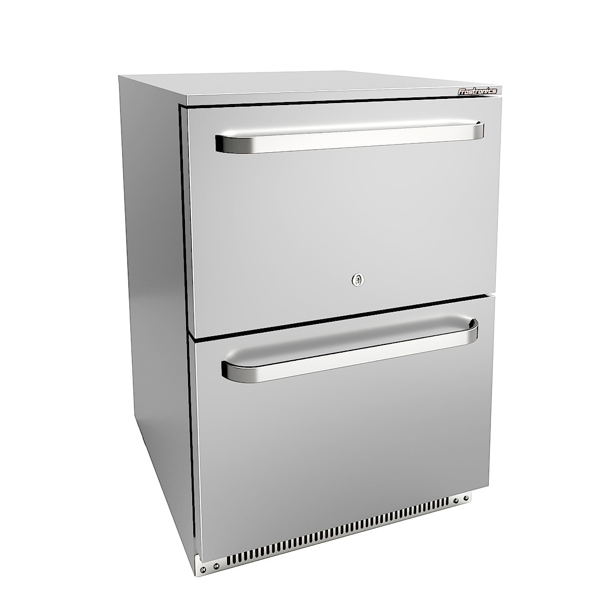 Frostronics 24 Inch Outdoor Drawer Beverage Refrigerator, 186 Can Outdoor Drawer Beverage Cooler with Dual Mode Lock, 5.47 cu. ft. Drawer Refrigerator for Patio, 26-50°F, SUS304, ETL & NSF7 Certified