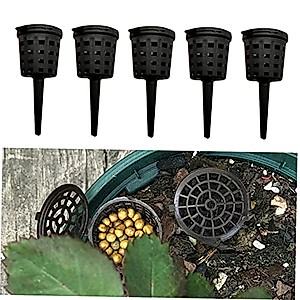 HANABASS 50pcs Basket Fertiliser Holder for Orchid Pot Bonsai Rooting Portable Garden Baskets Fertilizer Cover Grow Container Plastic Potted with Propagation Flower Plant Lid