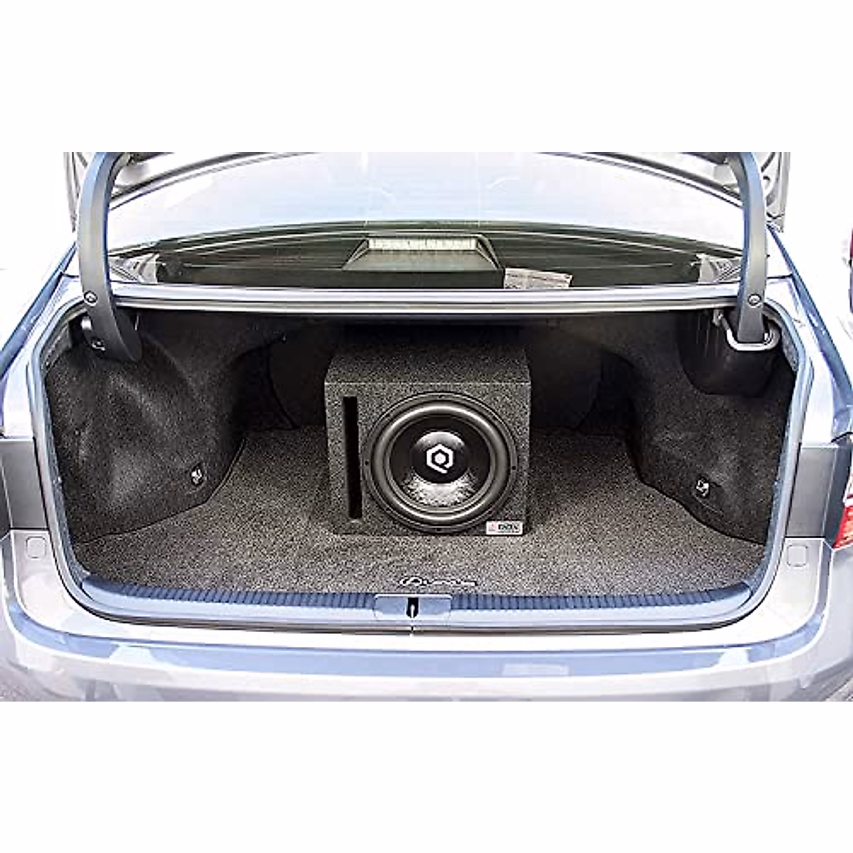 Bbox 12SVSC Single Vented 12 Inch Subwoofer Box - Premium Subwoofer Box Improves Audio Quality, Sound & Bass - Car Subwoofer Boxes & Enclosures with Nickel Finish Terminals
