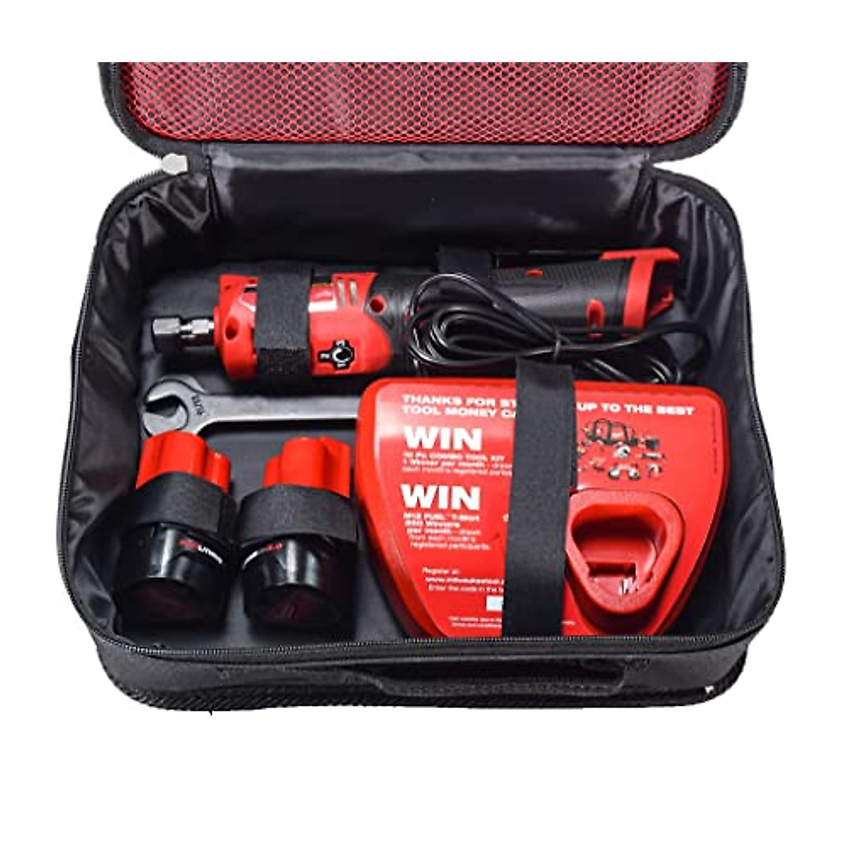 Milwaukee 2486-22 M12 FUEL 12V Straight DieGrinder Kit with (2) 2.0Ah Battery, Charger & Tool Bag