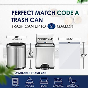 2 Gallon 80 Counts Strong Drawstring Trash Bags Garbage Bags by RayPard, Small Plastic Bags, Trash Can Liners for Home Office Kitchen Bathroom Bedroom, White Waste Basket Liners (White)