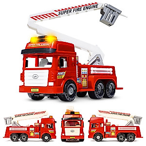 CifToys Fire Truck Toy for 3 Year Old Boys, Girls, Big Firetruck Toys for Kids 3-8, Fire Engine Gift for Ages 3,4,5,6,7,8, Rescue Car,Extending Ladder