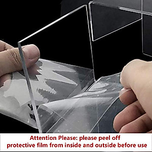 obmwang 3 Pack Large Clear Acrylic Riser Set, Acrylic Display Risers Shelf Showcase Fixtures for Jewelry Display Stand, 5mm Thickness (3 Sizes A)