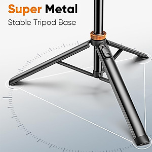 Weilisi Metal Phone Tripod, 67" Tall Tripod for iPhone with 360° Adjustable Stable for iPhone Tripod Stand with Remote, Cell Phone Tripod for Video Recording for All Cellphones