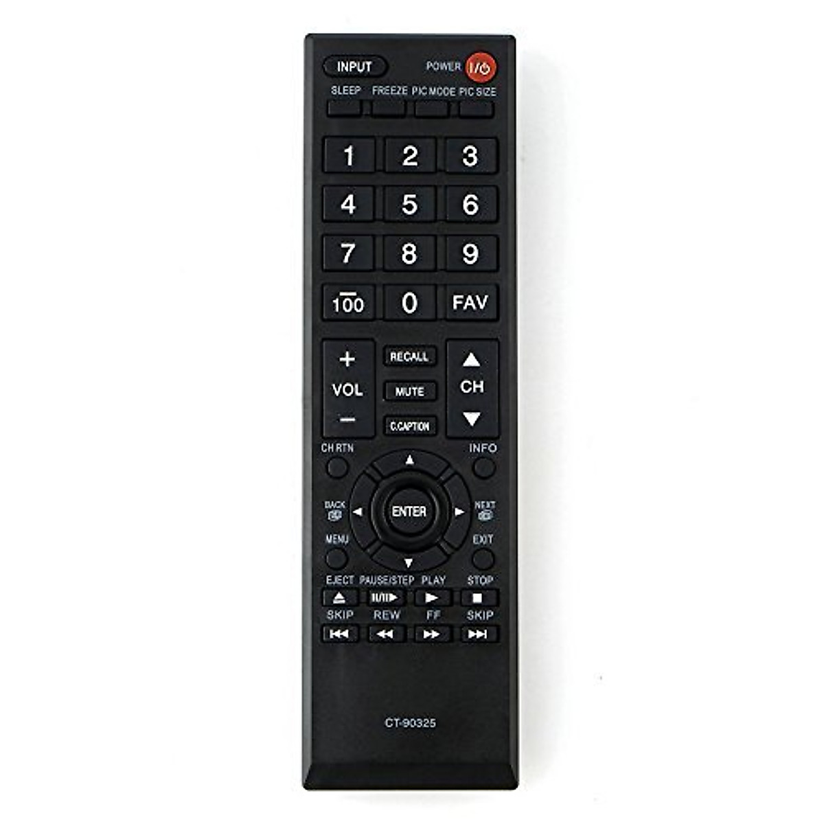 Universal Replacement Remote Control CT-90325 for Toshiba Smart LCD TVs 32C120U 32L1400U 39L22U 50L1400U 50L2400U