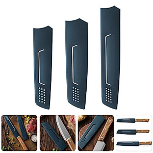 Kichvoe Camping Cutter Cover Cutter 3Pcs Edge Guards Plastic Fruit Cutter Protectors Universal Cutter Holder Blade Case Cover for Home Kitchen Outdoor Chef Chef Cutter Cutter Sleeve