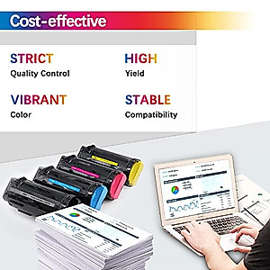 CHENPHON Remanufactured Xerox VersaLink C500 C505 Toner Cartridge Replacement for Xerox 106R03862 106R03863 106R03864 106R03865 for Xerox C500 C500N C500DN C505 C505S C505X Printer (KCMY 4-Pack)