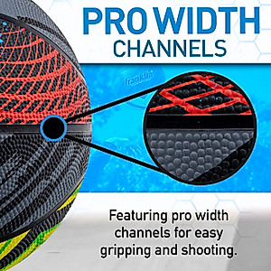 Franklin Sports Mystic Basketball - Official Size Basketball - Indoor + Outdoor Basketball - 29.5" Rubber Basketball - Air Pump Included