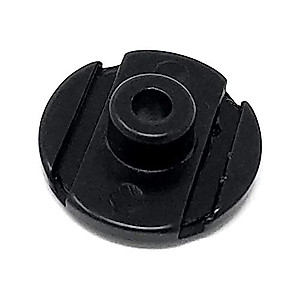 Vintage Forge Black Round Slotted String Retainer Guide Tree for Fender Precision Jazz Style Bass Guitars and Others with Screw BSR50-BLK