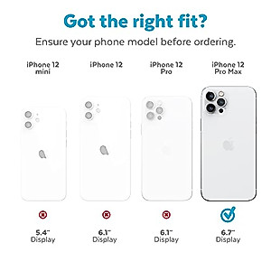 Speck Products Presidio2 Grip iPhone 12 Pro Max Case, Black/Black/White