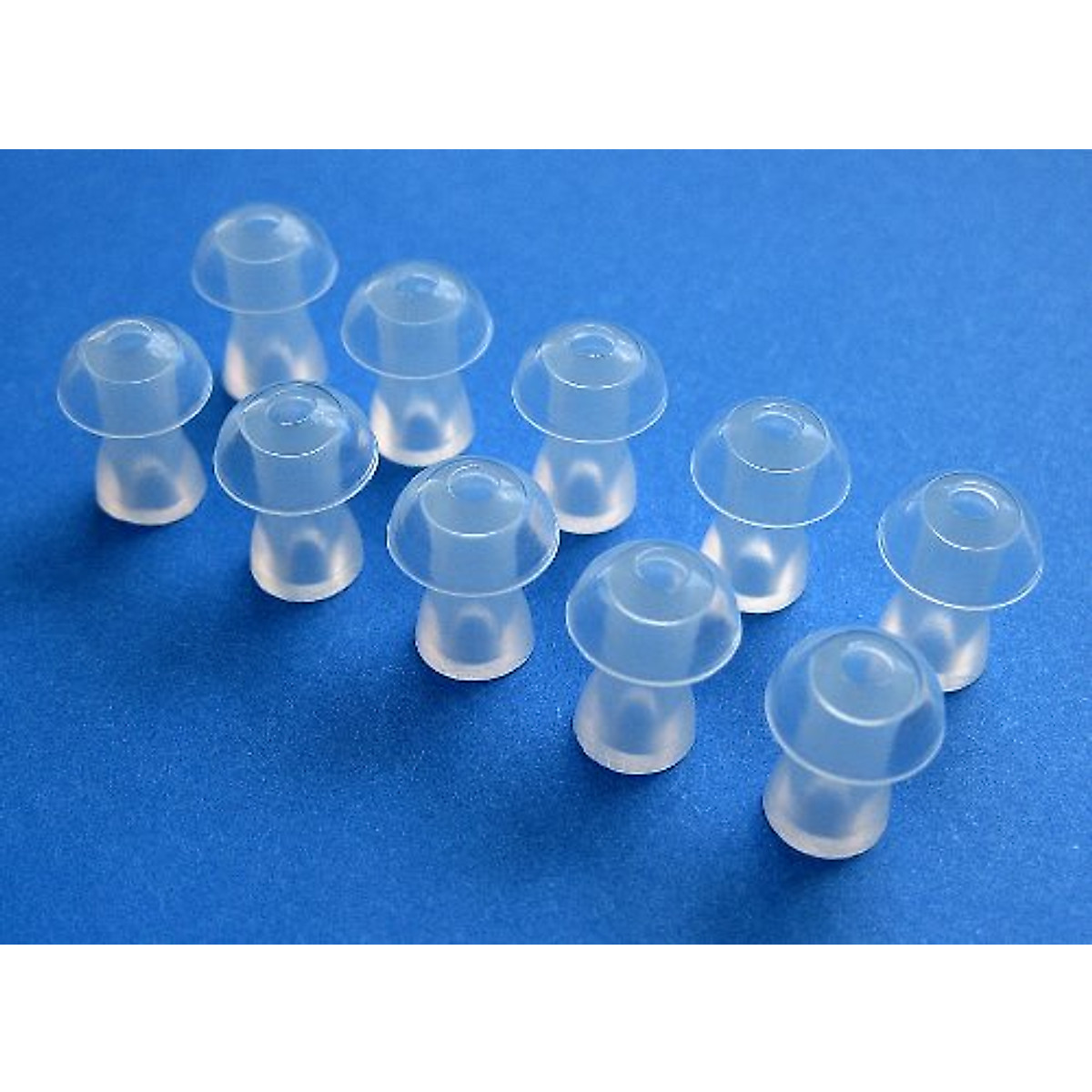 10 Small (S) Soft Replacement Mushroom Domes Eartips Earbuds Compatible with Siemens Touching, Motion, Nitro, Aquaris, Siemens Life, Lotus 12P 13P 13SP 23P 23SP 23M BTE (Behind The Ear) Hearing Aids