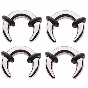 Zaya Body Jewelry 8g 10g 12g 14g Steel Pinchers for Ears Septum Horseshoe Gauges
