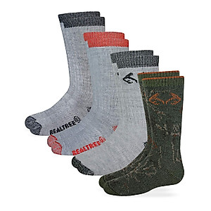 Realtree Boys Boot Sock (4- Pack) Multi, Small