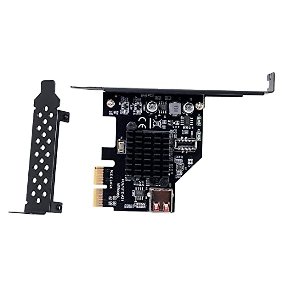ChenYang 2 Port USB 2.0 ＆ USB 3.1 Gen 2 Type-E Front Panel Socket to PCI-E 2X PCI Express Expansion Card Adapter