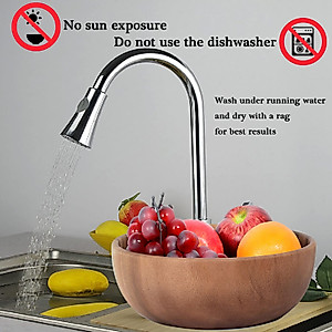 Wooden Salad Bowl 9.5" Acacia Wood Serving Bowl, Fruit Bowl, Friendly and Perfect for Salad, Vegetables and Fruit,Single Salad Bowl