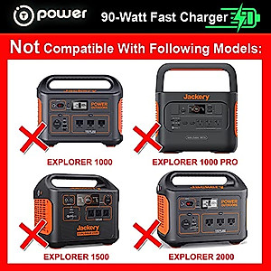 T-Power 12V~24V Charger for Jackery Portable Power Station Explorer 160 240 300 E160 E240 E300 HLS-290 Peak 150w 400W PN: 32120000, 56101600 Power Supply Ac Dc Adapter