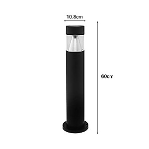 XADMIN Outdoor Black Cylindrical LED Post Light Modern Minimalist Post Cap Light Waterproof Door Post Light 1 Light Fence Garden Landscape Lawn Outside Post Light