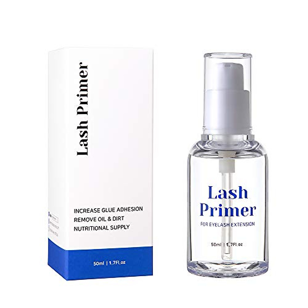 Lash Primer for Eyelash Extension 1.7 FL/oz (50ml) / Pre-Treatment for Semi Permanent Eyelash/Easily Removes Proteins and Oils/Oil Free/Longer Extension Retention (1.7 FL/oz (50ml))