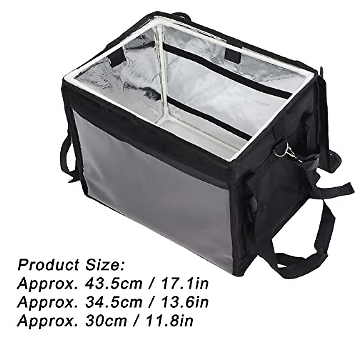 Insulated Food Delivery Bag, Waterproof Multi Layer Refrigerated Bag, Large Capacity Refrigerated Backpack with Hollow Board and Reflective Strip, Used for Camping Refrigerated Fruit and Drinks