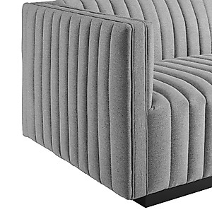Modway Conjure Sectional, Black Light Gray