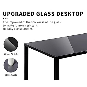 HCY Dining Table Set Dinning Chairs Set of 4 with Table Kitchen Dining Table Set for Small Spaces Home Furniture Dinette Set Rectangular Table, Black