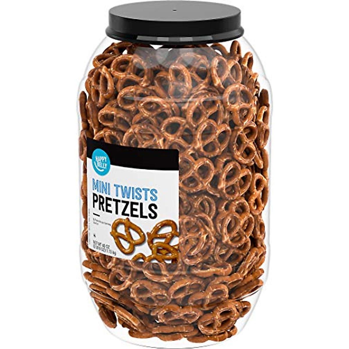 Amazon Brand - Happy Belly Mini Twist Pretzels, 2.5 Pound (Pack of 1)