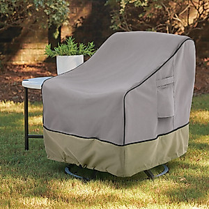 BRIVIC Patio Furniture Covers Waterproof for Chair, Outdoor Lawn Chair Covers Fits up to 29W x 30D x 36H inches(2Pack), Grey