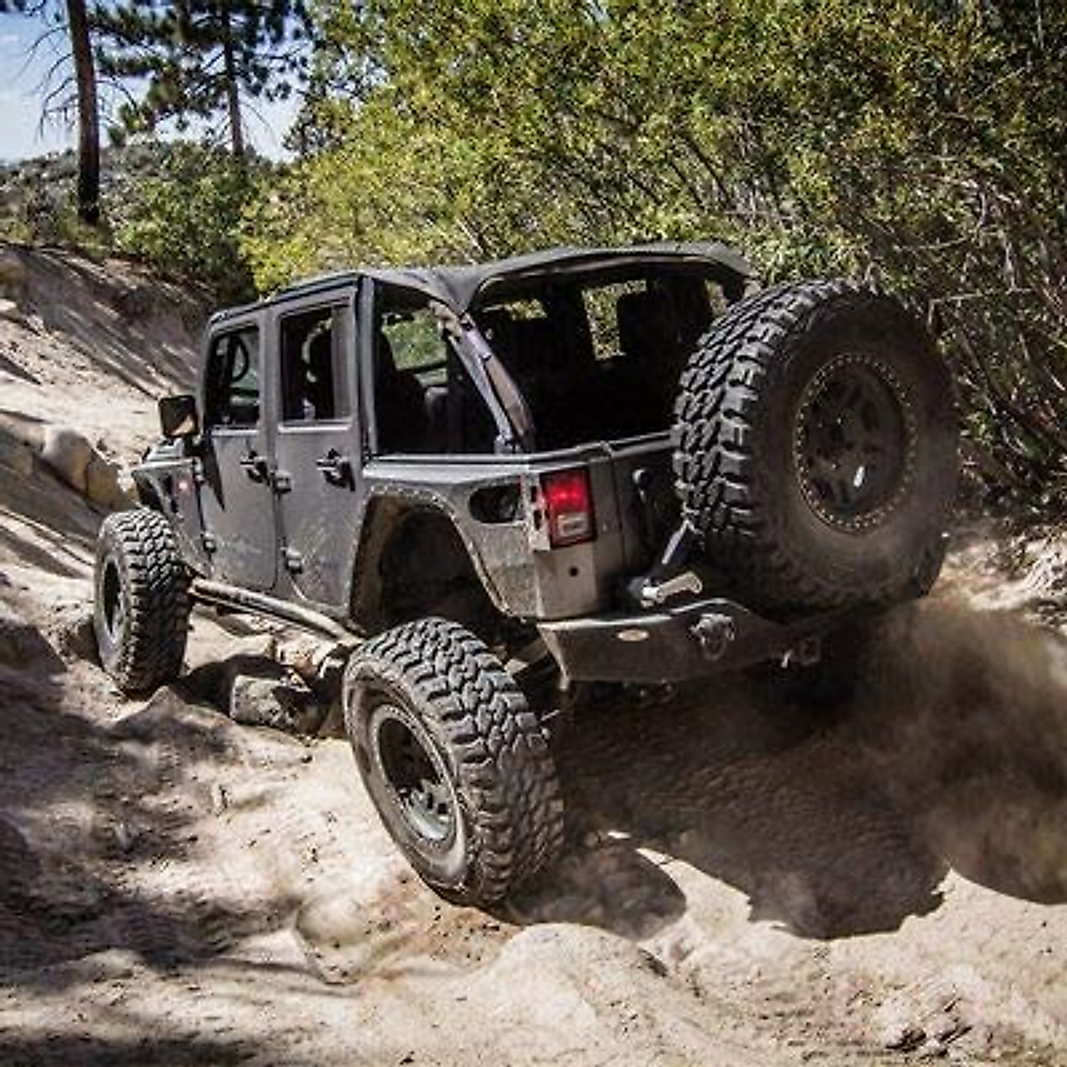 Smittybilt XRC Full Rear Corner Armor (Black) - 76882