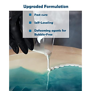 Hyliter Epoxy Resin Kit, Upgraded 32OZ Clear Resin Epoxy Food Safe BPA Free Easy Mix 1:1 Casting & Coating for DIY Molds, Wood, Jewelry, Table Tops, Bar Top, Arts and Crafts Supplies