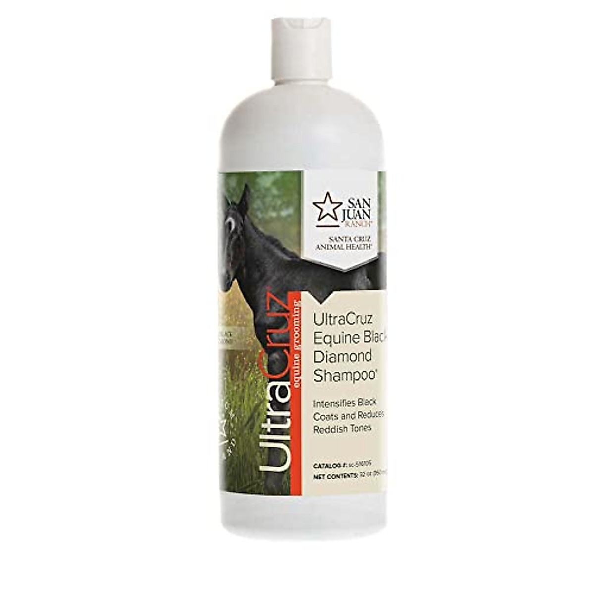 UltraCruz Equine Black Diamond Horse Shampoo, Conditioner and Fly & Tick Spray Bundle, 32 oz Each