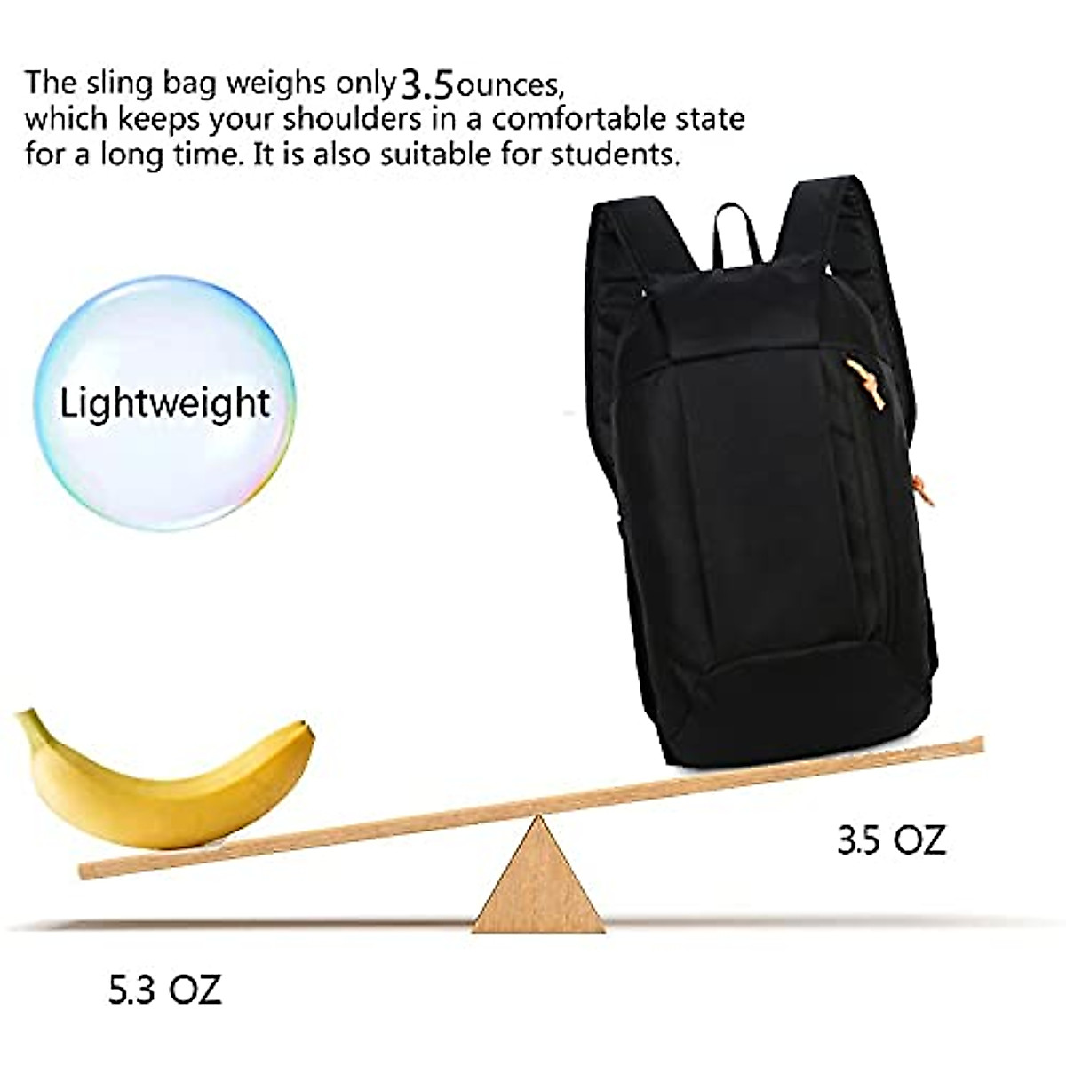 WTSHOPME Mini Backpack Hiking Small Bookbag 10L Lightweight Daypack Multipurpose for Kids Women Men