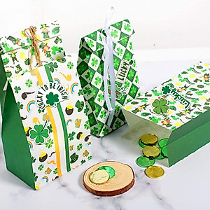 FAMYGFT St Patricks Day Stickers for Kids & Adults 50PCS Shamrock Stickers Waterproof 4 Leaf Clover Sticker Green Irish Self-Adhesive Gift Labels Water Bottle Sticker Decals Classroom Party Decoration