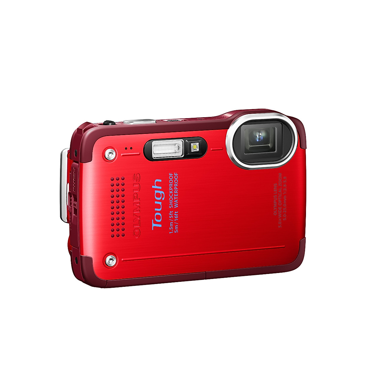 Olympus Stylus TG-630 iHS Digital Camera with 5x Optical Zoom and 3-Inch LCD (Red) (Old Model)