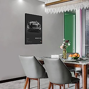 Car Poster Ferrari F40 Supercar Posters Racing Car Canvas Wall Art For Boy's Bedroom SuperCar Wall Decor Frame-style 12x18inch(30x45cm)