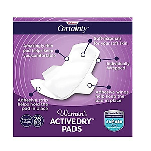 Walgreens Certainty Women's ActiveDry Pads, Light 26.0ea