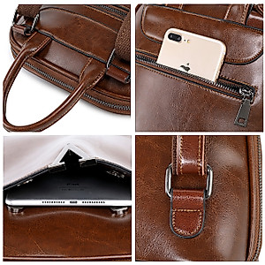 Iswee Vintage Leather Backpack for Women Casual Daypack Style Backpacks for Ladies and Girls (Coffee)