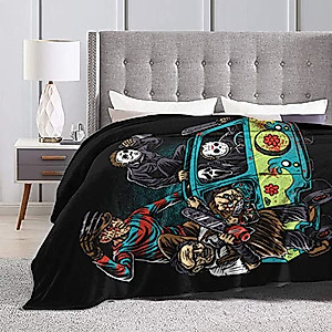 Halloween Throw Blanket Super Soft Flannel Blankets noon Break Blankets for Bedding Couch Living Room Home Decor 50"x40"