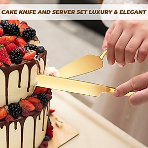 ELIMTEC Gold Cake Stand Metal Dessert Table Display Set Tiered Cupcake Holder Fruit Candy Donut Plate Serving Tower Tray Platter (Gold)