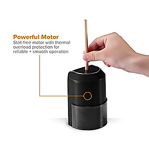 Bostitch Vertical Electric Pencil Sharpener, Powerful Stall-Free Motor, Prevents Over-Sharpening, Black (EPS5V-BLK)