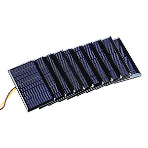 SUNYIMA 10Pcs 5V 60mA Mini Polycrystalline Solar Panels Cells 68mmx37mm/2.67"x1.45" for DIY Solar Cells Projects Toys