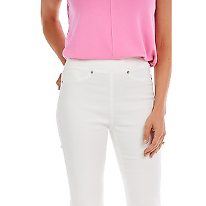 Mud Pie Women's Flare Jeans, White, X-Large