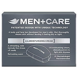 Dove Men Care Body + Face Bar Soap, Clean Comfort Mild Formula, 3.51 oz (100g) - 4 Bars4