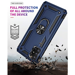 Korecase for Galaxy A71 Case Military Grade Armor Heavy Duty Rugged Dual Layers Full Body Shockproof with Ring Kickstand Back Cover Blue