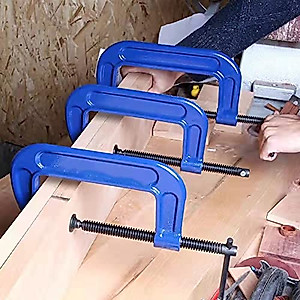 ZGRM C Clamps Set, 2-Inch C Clamp Heavy Duty C Clamps for DIY Carpentry Woodwork Building ( 4pcs)
