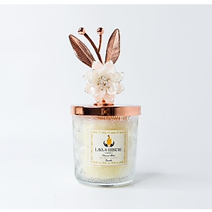 Lava & Leisure Luxury Scented Candles, 7 oz. Glass Vessel, Cotton Wick, Soy Wax, Gift Box, Vanilla Scented, Candles for Home, 45 Hours Long Burning Candle, Decorative Candles, and Aesthetic Candles