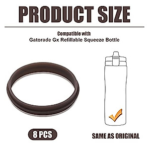 8pcs Replacement Gasket Compatible with Gatorade Water Bottle, Silicone Lid Seal Replacement for Gatorade Gx Bottle Seal Replacement Accessory Part for 30oz Gatorade GX Pods
