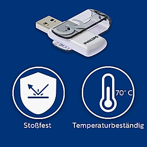 Philips FM32FD05B Vivid Edition 32GB USB Flash Drive - Grey/White